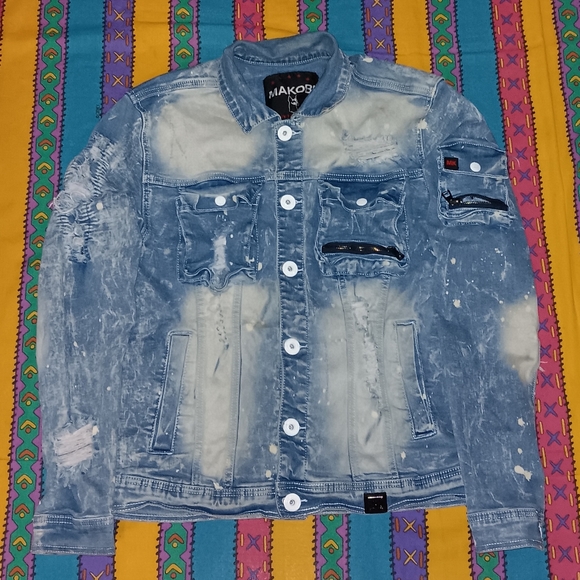 Makobi | Jackets & Coats | Makobi Premium Denim Blue Jean Jacket ...
